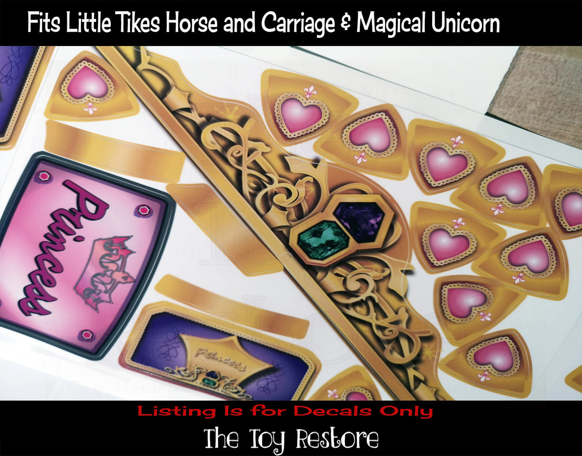 Toy Restore Replacement Decals Fits Little Tikes Princess Carriage Mag ...