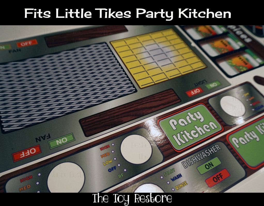 The Toy Restore Replacement Stickers fits Little Tikes Party Kitchen W